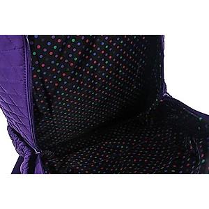 Vera Bradley Essential Large Quilted Microfiber Backpack Elderberry Floral Interior