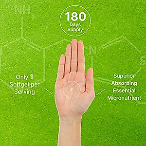 Vitamin K2 MK-7 with Virgin Coconut Oil, 180 Softgels - Vitamin K2 as Menaquinone-7 150 mcg | Advanced Vitamin K Supplement - Promotes Bone Health, Non-GMO, No Gluten