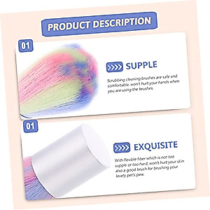 Hemoton 3pcs Colorful Dust Brush Para Uñas Acrilicas Makeup Powder Brush Duster for Cleaning Nail Art Remover Hand Fingernail Brush Cleaner Nail Powder Cleaner Brushes Colorful Grip
