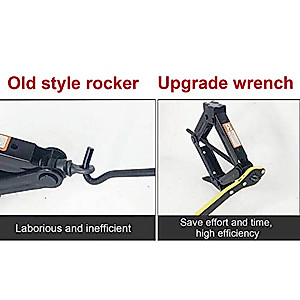 𝐉𝐚𝐜𝐤 𝐖𝐫𝐞𝐧𝐜𝐡, Auto Labor-Saving Car Jack Ratchet Wrench for Scissor Jack Metal Scissor Jack Wrench Garage Tire Wheel Lug Wrench Lift Speed Handle Tool Fit for Small Cars SUVs and Vans