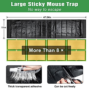 10 Pack Sticky Mouse Trap, Super Large 47.2 * 11'' Glue Traps for Mice and Rats Traps Indoor for Home, Rodent Snakes Spiders Roaches