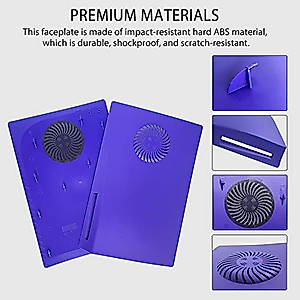 Faceplate for PS5 with Cooling Vents and Dust Filter DOBEWINGDELOU Face Plate Console Cover Replacement Side Plate Shell for PS5 Disc Edition Dustproof Accessories ABS Case Purple