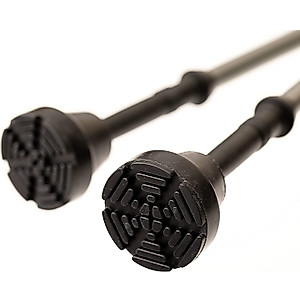 Urban Poling ACTIVATOR®, Silver with Red/Gray, 1 Pair – for Users 4'2"–6' – Lightweight, Aluminum Nordic Walking Sticks – Collapsible & Adjustable Hiking Gear – Ergonomic Rubber Grip, Carbide Metal