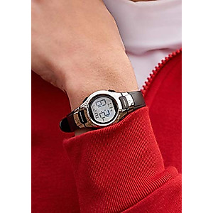 Armitron Sport Women's 457012BLK Chronograph Black Resin Stainless-Steel Accent Strap Watch