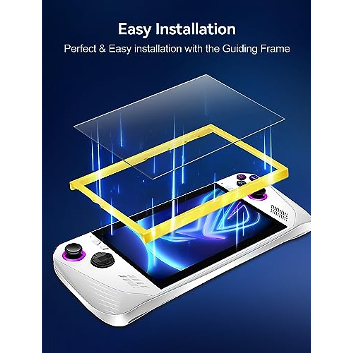 ivoler [2 Pack Screen Protector Matte Tempered Glass for ASUS ROG Ally Gaming Handheld 7 inch 2023 with [Alignment Frame], Matte Anti Glare Screen Protector for ASUS ROG Ally Gaming Handheld-7 inch