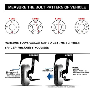 VLAOSCHI Black Forged 8x6.5 to 8x170 Wheel Adapters 2 Inch with 9/16" Studs Compatible with Dodge F-or-d 8 Lug for 1994-2010 RAM-2500 3500 | 1975-1997 F250 F350 (Must be with 9/16" Lugs) - Pack of 4