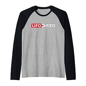 LIFO > FIFO Accountant Controller CPA Bookkeeper Funny Cute Raglan Baseball Tee
