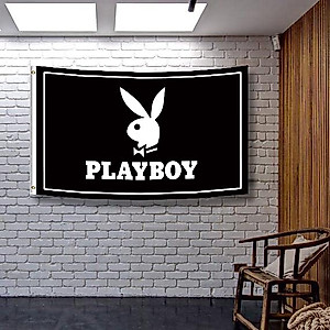 ENMOON Banner Bunny Flag (3x5ft,Heavy Duty, Durable 150D Polyester) Brass Grommets For College Dorm Room Man Cave