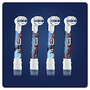 Oral-B Marvel Spider Man Electric Toothbrush Heads, Pack of 4, Ideal for Sensitive Teeth and Gums, Ages 3+
