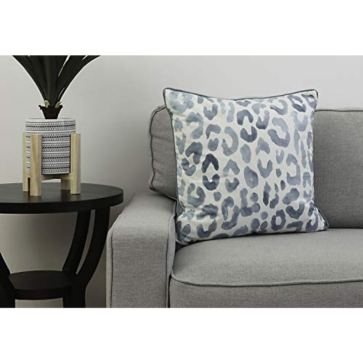 Thro by Marlo Lorenz Miron Cheetah Velvet Throw Pillow, 20" x 20", Teal