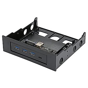 Shanrya USB Front Panel Adapter, 3.5in 5.25in USB1.1 USB2.0 Hot Swap PC Expansion Board Internal USB Hub for Home for School for Office