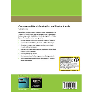 Grammar and Vocabulary for First and First for Schools Book with Answers and Audio (Cambridge Grammar for Exams)