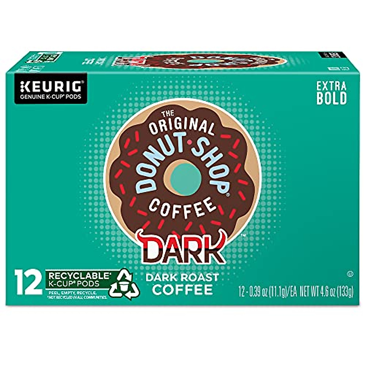 The Original Donut Shop Dark Roast Coffee, K-Cup, 12 ct