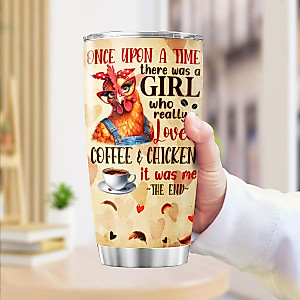 HUBUPU Chicken Gifts, Breed Lovers Spring Swig For, Tumbler 20 Oz With Lid And Straw, Crazy Chicken Lady Coffee Lover, Coffee Travel Coffee Mug Cup Girl Stainless Steel Coffee Straw Lid