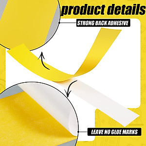 Zero Gap Woodworking Tape for More Accurate Cuts On Miter Saw Table Saw PVC Self Adhesive Strips for Positioning Wood Cutting, 2 x 14 Inch, Yellow (10 Pcs)