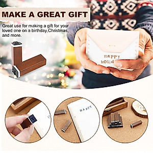 UCEC Letter Stamps, 70pcs Alphabet Stamps Vintage Wooden Rubber Letter Number and Symbol Stamp Set for DIY Craft Card Making Happy Planner Scrapbooking Supplies