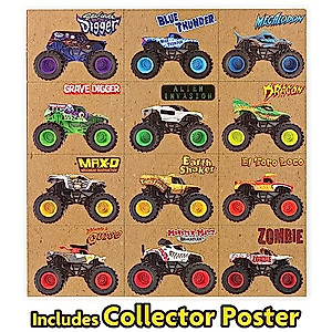 Monster Jam, Official 12-Pack of 1:64 Scale Die-Cast Monster Trucks, Amazon Exclusive