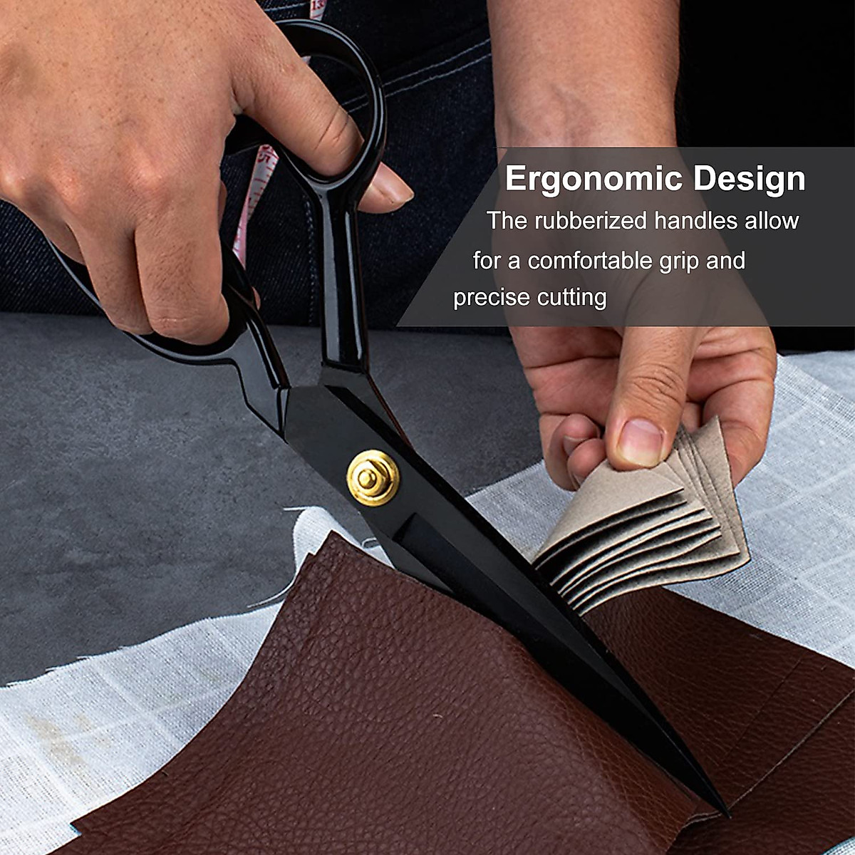 Premium Fabric Scissors Heavy Duty, Sharp All Purpose Scissors For Office Craft Sewing Embroidery, Professional dressmakers Shears- 12 inch