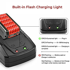 2Pack 5.0Ah BAT609 Battery Replacement for Bosch 18V Battery + 14.4V-18V Lithium Battery Charger BAT618 BAT609 BAT622 BAT609G BAT618G BAT619 BAT619G BAT610G Cordless Power Tool Battery