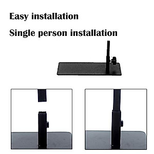 kathson Lamp Stand for Reptile Bearded Dragon Tank Accessories Fixed Bracket Heating Lamp Holder Adjustable for Spiders Lizards Turtles Amphibian Cold-Blooded Animals Black