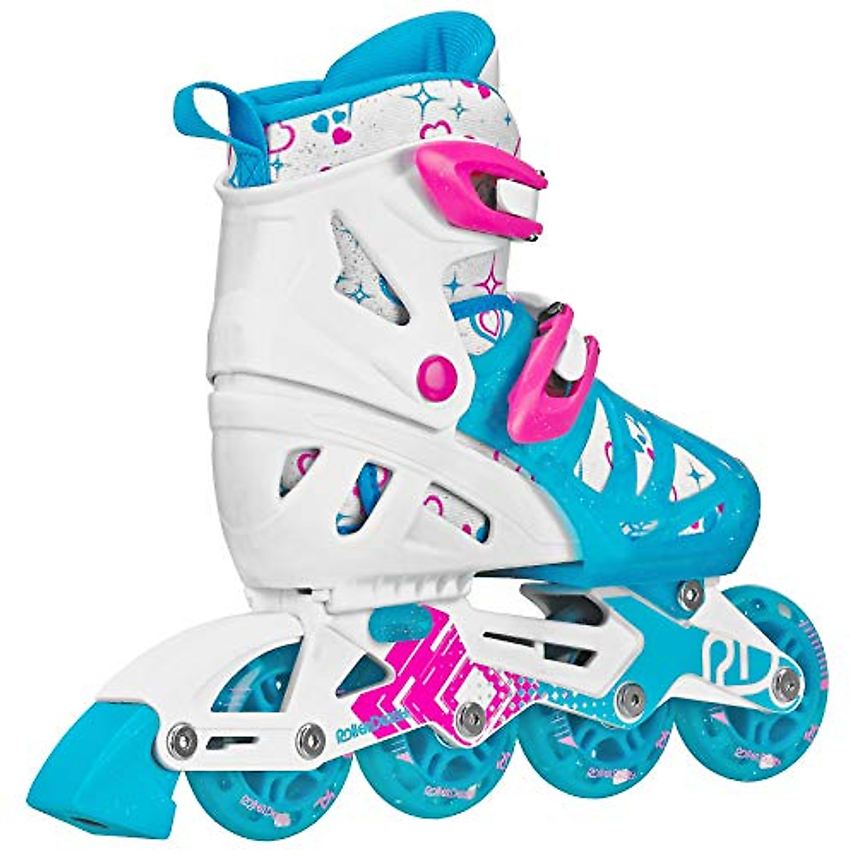 Roller Derby Girls Tracer Adjustable Inline Skates (Blue, Medium (2-5))