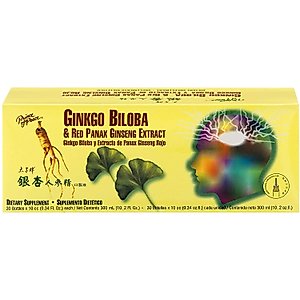 Prince Of Peace Ginkgo Biloba & Red Panax Ginseng Extract, 30 Bottles, 0.34 fl. oz. Each – Ginkgo Biloba Supplement – Chinese Red Panax Ginseng Extract – Supports Overall Well-Being