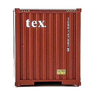 Walthers SceneMaster HO Scale Model of Tex (Brown, White) 40' Hi Cube Corrugated Side Container,949-8266