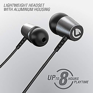 Volkano Wireless Sports Earphones w/Google Assistant/Siri, 8-HR Playtime Audífonos Inalámbricos, Flexible Neckband Bluetooth Earbuds, Compatible w/iPhone/Android, Hands-Free [Black] - Aeon+ Series