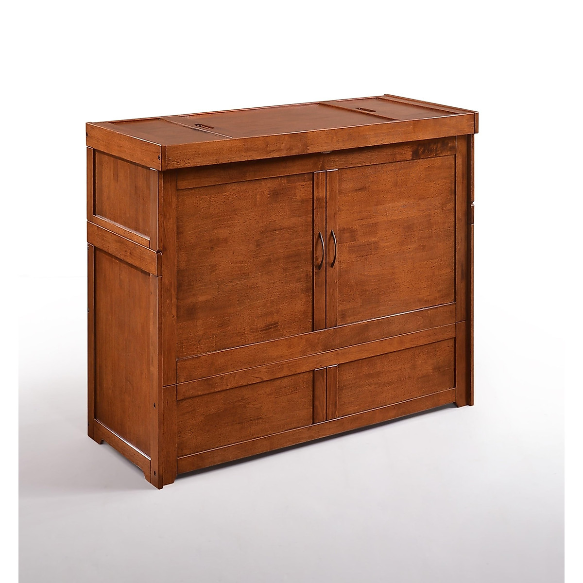 Night & Day Furniture Murphy Cube Cabinet Bed (Cherry, Twin XL Pre-Assembled)