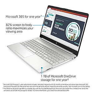 HP 15.6In FHD Slim and Light Laptop, AMD Athlon Silver 3050U, USB-C, HDMI, Wi-Fi, Bluetooth, Webcam, M-ytrix Wireless Mouse, 1 Year Microsoft 365, Win 10, 15-ef, 8GB RAM256GB SSD
