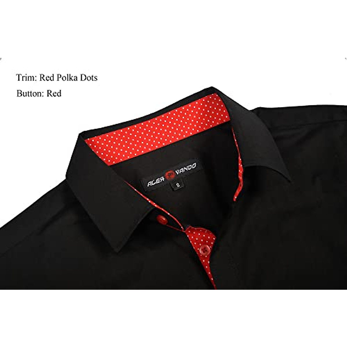 Alex Vando Mens Dress Shirts Regular Fit Long Sleeve Stretch Business Dress Shirts for Men,Black,X Large