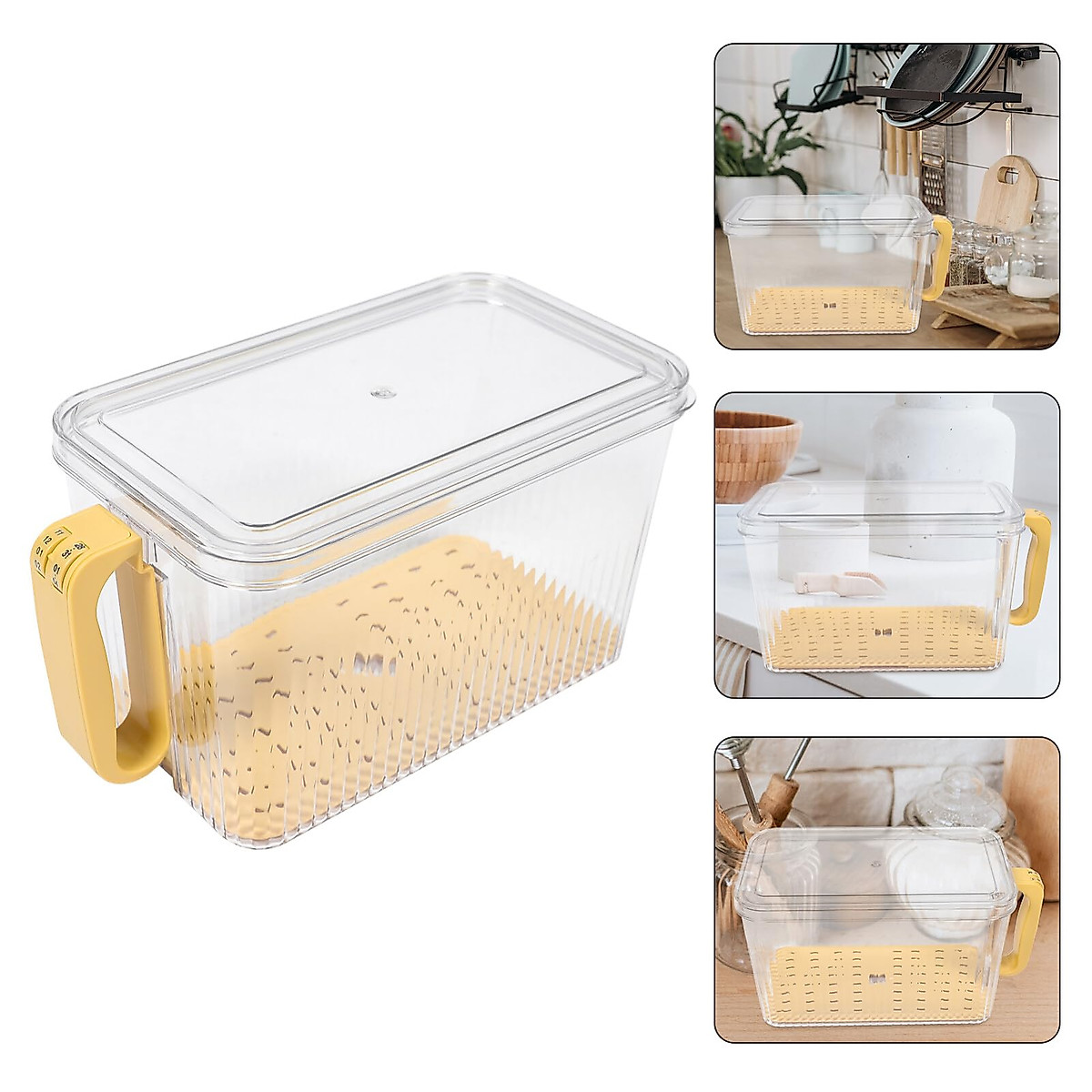 Box Food Containers Kitchen Fresh Container Fridge Toast Canister Toast Containers for Fridge Bread Storage Keeper Fridge Sealing Case Bread Holder Fruit Plastic Kitchen Supplies