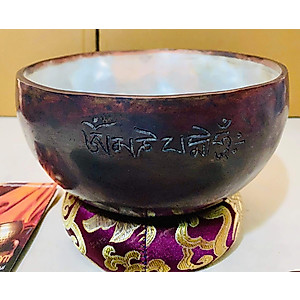 Sacral Chakra and the Sexual Chakra D Note Auntic Hand Hammered Tibetan Meditation Singing Bowl 6.5 Inches - Yoga Old Bowl By Singing Nepal