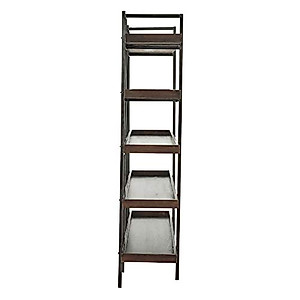 Signature Design by Ashley Starmore Urban Industrial 76" Bookcase with 5 Fixed Shelves, Brown