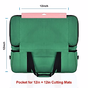 aceyoon Carrying Case for CRICUT, Double-Layer CRICUT organize and Storage Tote Bag with Dust Cover for CRICUT Cut Machine, Compatible with Explore air 2, Maker, Maker3