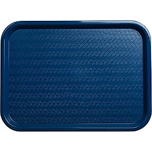 Carlisle FoodService Products CT121614 Café Standard Cafeteria / Fast Food Tray, 12" x 16", Blue