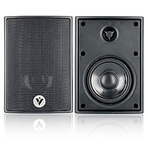 VOYZ 2-Way Wall Mounted Speakers for Indoor and Outdoor Fun - High Performance 100-Watt Loudspeakers with 4" Polypropylene Cone Woofer for Sleek Sound - Ideal Wired Speakers for Outdoor & Home Theater