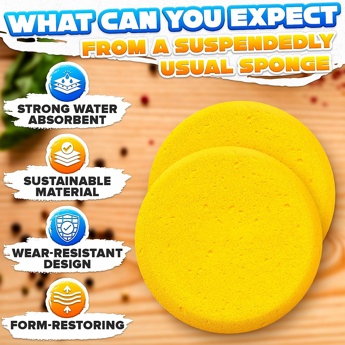 Pottery Sponges for Clay - 12 Pcs Tack Sponges for Cleaning Leather Art Sponges for Acrylic Painting Small Sponges Round Sponge Craft Sponges for Painting - Paint Sponges Pottery Sponge for Painting