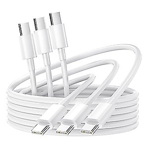 BGQQ USB C to USB C Charging Cable, 3Pack 6FT 60W [Apple MFi Certified] Type C Fast Charger Cable Compatible for New ipad Pro 12.9/11, Air 4/5, Mini 6, MacBook Air-White
