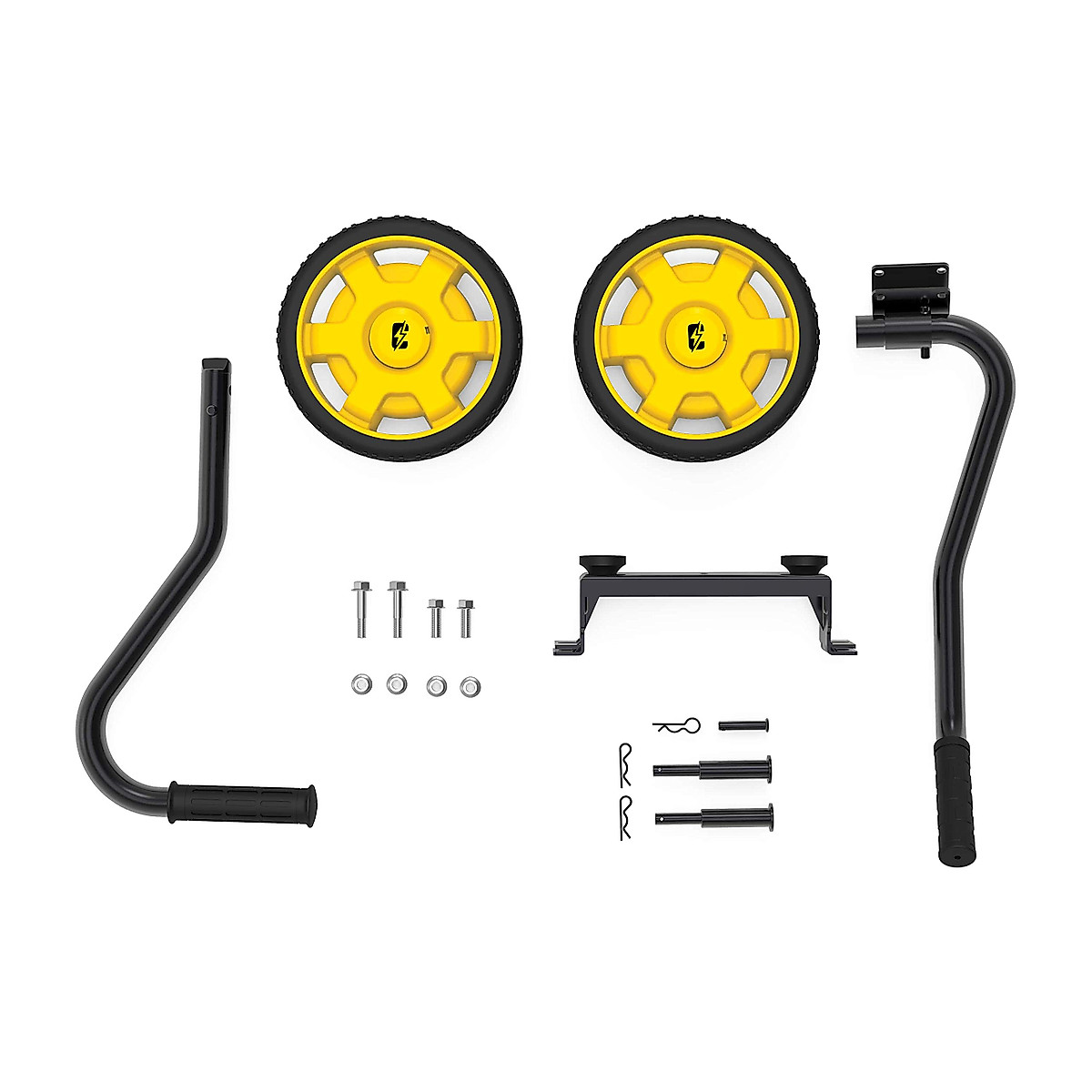 Champion Power Equipment 40065 Wheel Kit with Folding Handle and Never Flat Tires, for 2800-4750-Watt Generators, Black