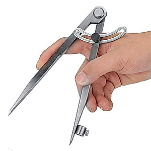 200mm Wing Leather Compass, Wing Leather Divider Rotating Tool Spacing Compasses Edge Area for Mechanical Marking and Leather Making