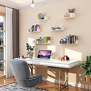 JDMTM Floating Shelves Floating Shelves Wall Mounted Set of 3 Rustic Wood Shelves for Wall Storage for Bedroom Bathroom Living Room Kitchen Laundry Room Storage & Decoration 11.8in，15.7in，23.6in Blue