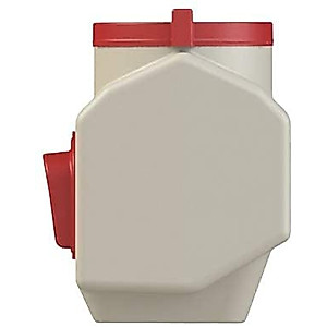 OverEZ Chicken Feeder - Holds 50 Pounds of Feed - Inside or Outside Hen Coop - Large Gravity Fed Automatic Poultry Dispenser - No Waste Rainproof Design