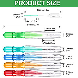 350 Pieces Interdental Brush Tooth Floss Tooth Cleaning Tool Toothpick Dental Tooth Flossing Head Oral Dental Flosser Teeth Soft Dental Picks Refill Dental Flosser Toothpick Cleaners (Mixed Color)