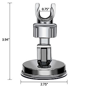 Adjustable Shower Head Holder, Bathroom Suction Cup Handheld Shower Head Bracket, Removable Handheld Showerhead & Wall Mounted Suction Bracket (Silver)