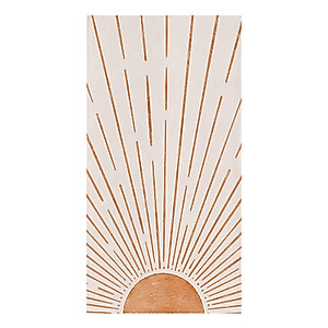 Chucoco Kitchen Towel Absorbent Dish Towels Mid Century Terracotta Sun Lines 1 Pack Soft Reusable Hand Towel Washing Cloths, Quick Drying Hanging Terry for Home Cleaning Modern Minimal Art