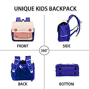 KEBI Japanese Backpackcute Backpacks for Girls，Kids Backpack for Girls School Backpack for 7 to 12 years Schoolbag(Apricot Pink Cute Horse)