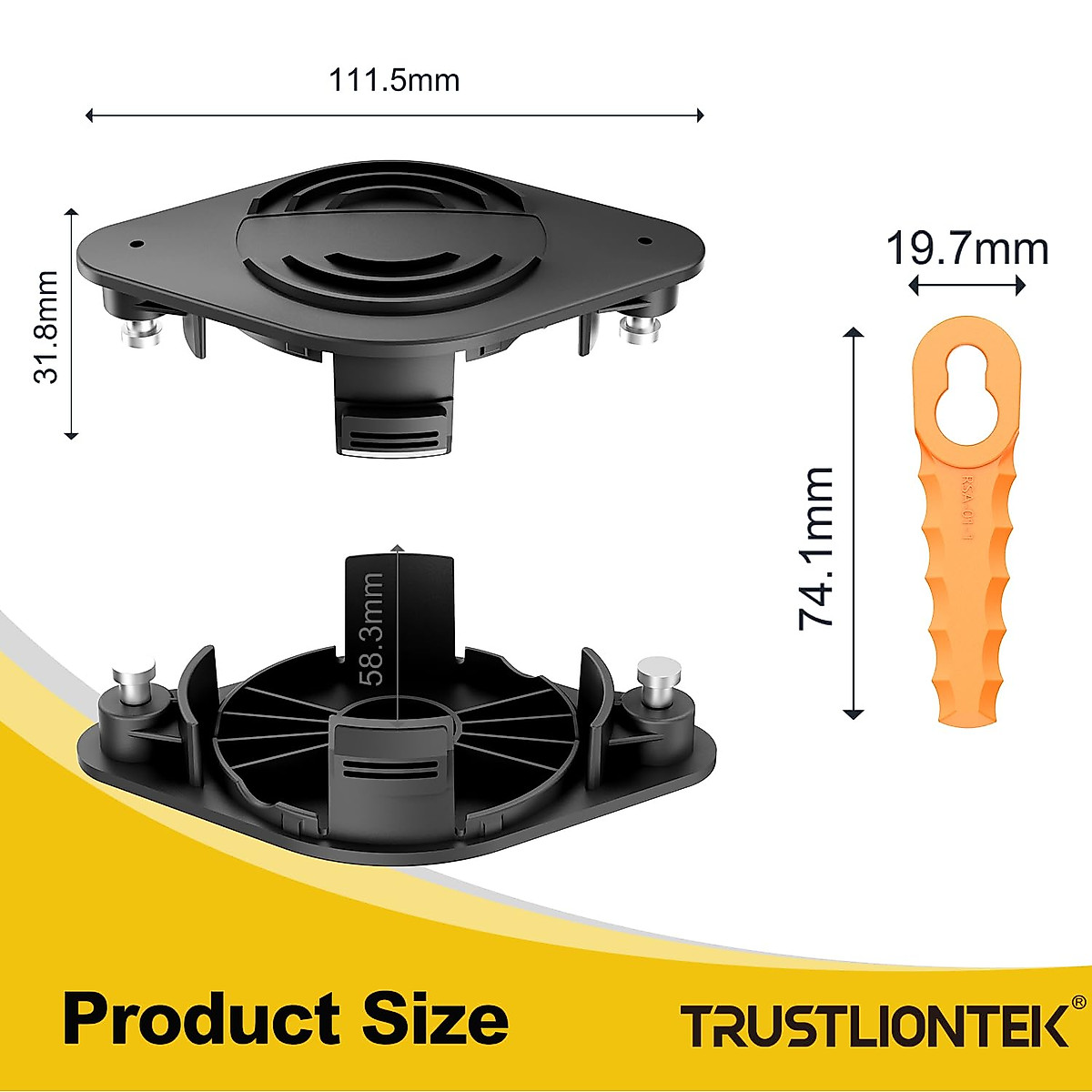 TRUSTLIONTEK Trimmer Blades Head Replacement Spool,Compatible with Black & Decker GH900 GH600 LST522 LCC140，Can Replace AF1003ZP，AF-100-32P Replacement spools. (1+10 Blade), TLHGB-01-BD