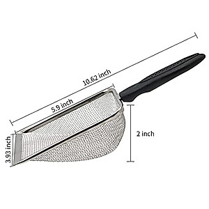 MODUODUO Reptile Sand Shovel Stainless Steel Fine Mesh Sand Substrate Scoop for Litter Cleaner Scooper for Sand Bedding