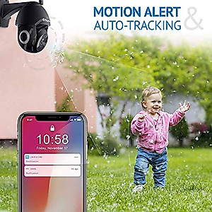 LaView Security Camera Outdoor,1080P HD Wi-Fi Home Security Cameras with Pan/Tilt 360 View,Night Vision,2-Way Audio,IP65,Motion Detection Activity Alert,Easy Set Up,USA Cloud Service with Alexa